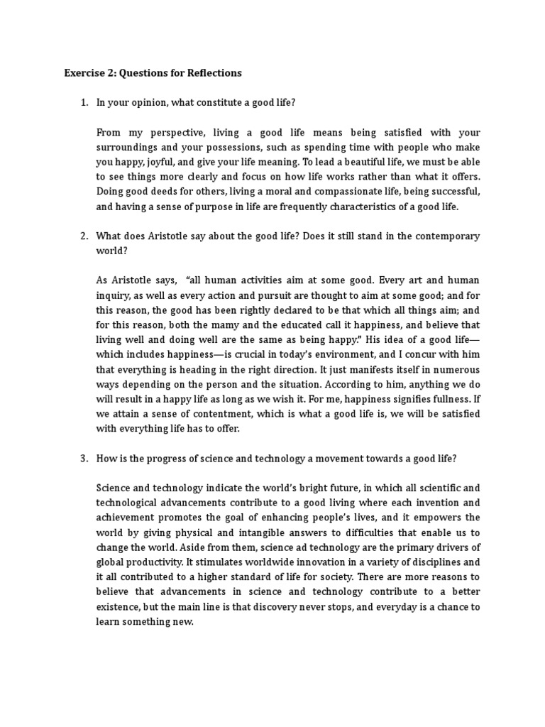 Exercise 2 Pdf Science Happiness