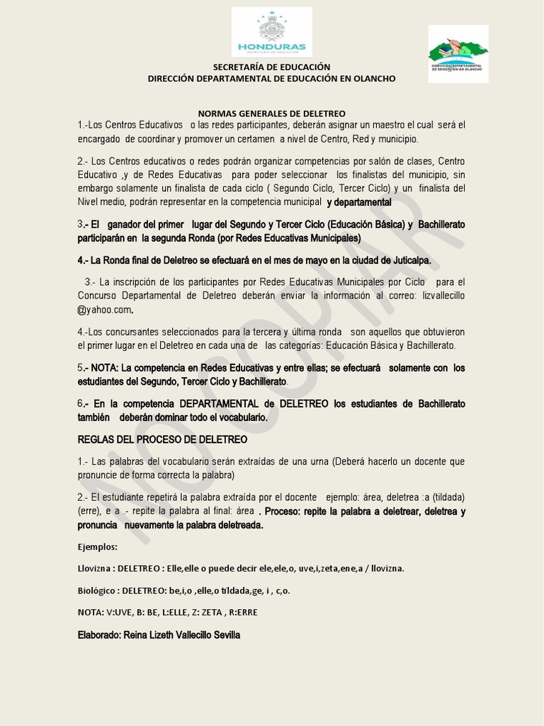 Procesos y Reglas de Deletreo 2023 | PDF | Lingüística | Cognición