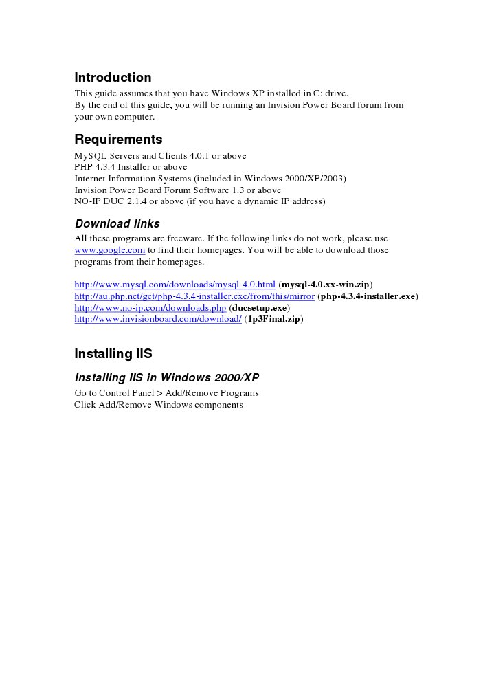 How To Run Your Own IPB Forum in Your Local PC Using IIS | PDF ...