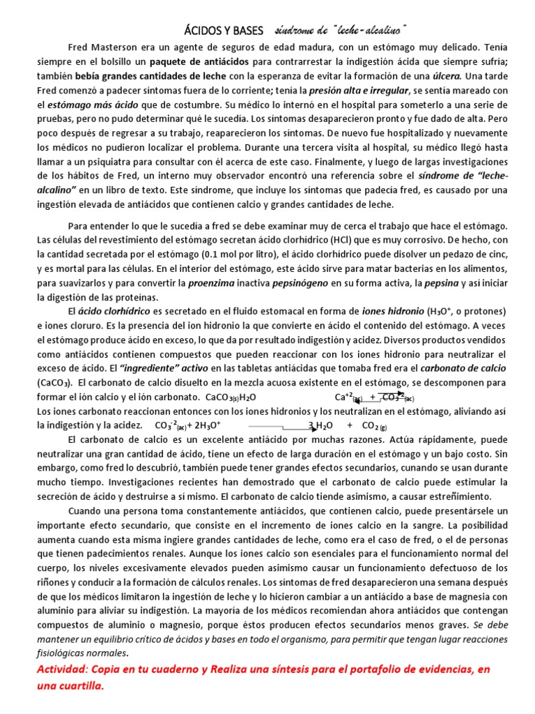 3 y 4 .Ácidos y Bases Sintesis-Ej - Sla-23 | PDF | Ácido | Ph