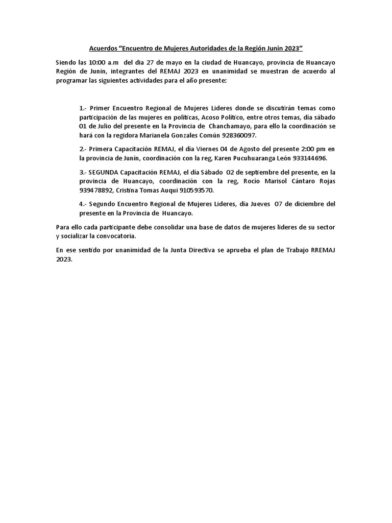 Acuerdos REMAJ | PDF