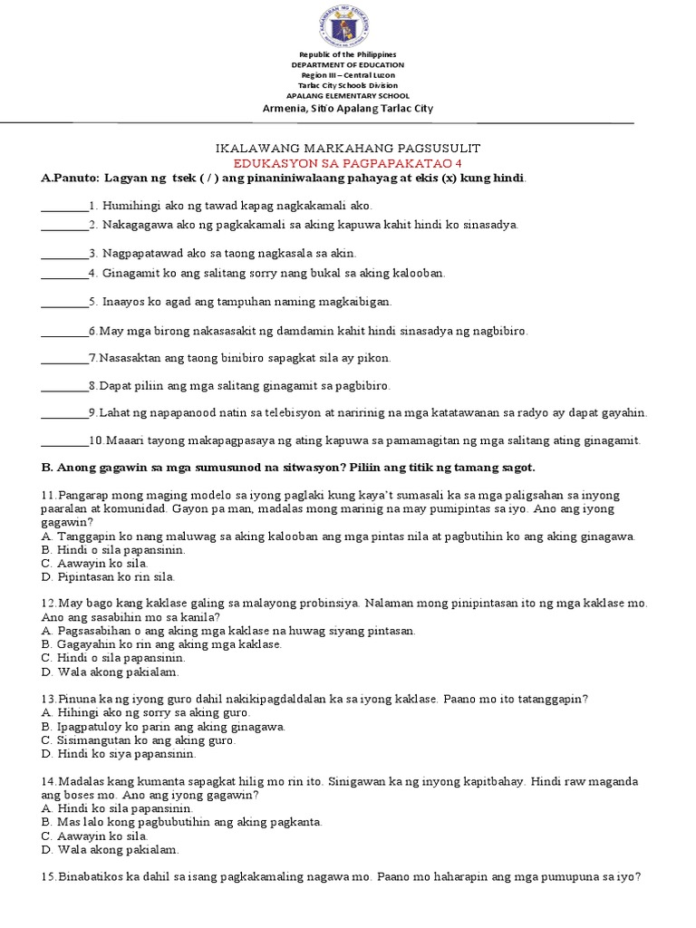 PT - Esp 4 - Q2 | PDF