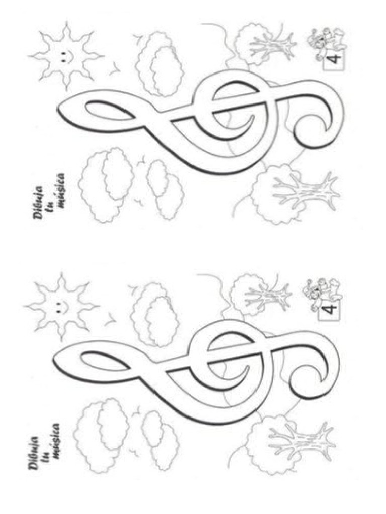 clave de sol para colorear | PDF