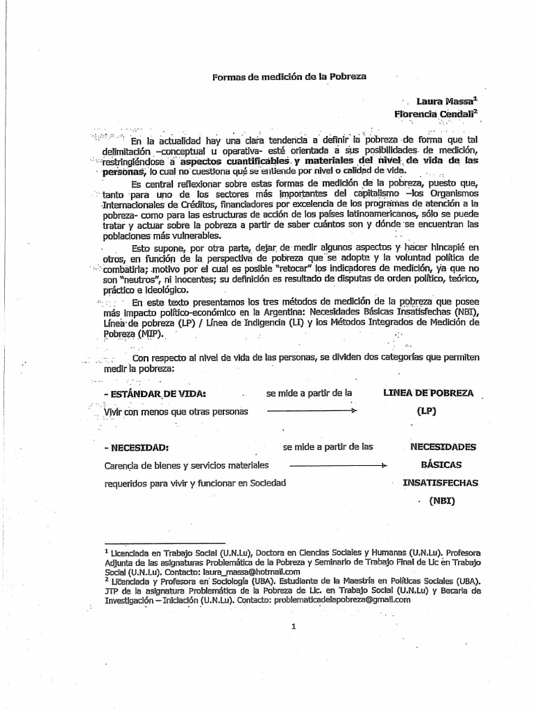 Cendali y Massa Metodos | PDF