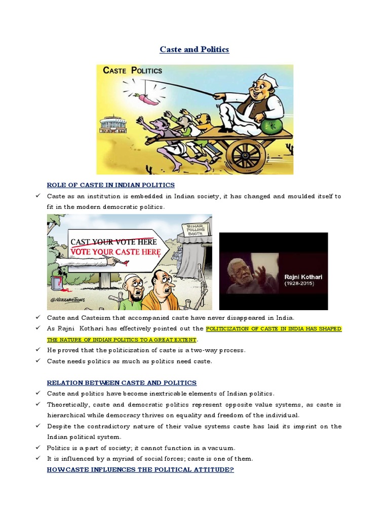 Caste & Politics | PDF | Caste | Dalit