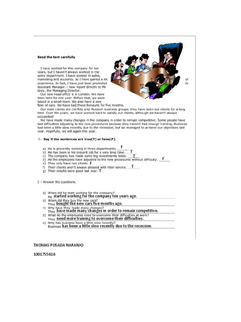 Activity 12 Present Perfect Resuelto | PDF