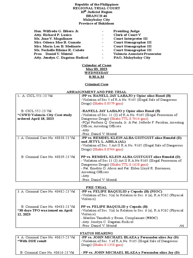 May 032023 | PDF | Separation Of Powers | Criminal Justice