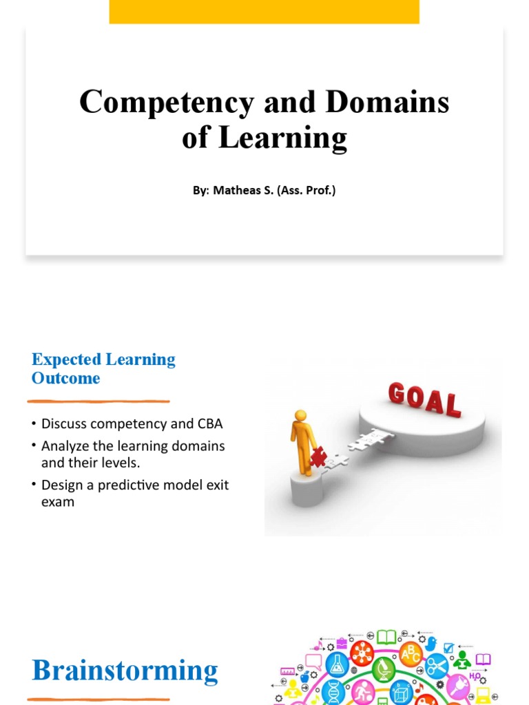 Competency and Domains of Learning | PDF