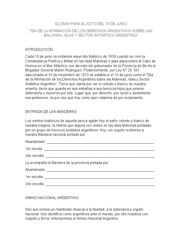 Glosas 10 de Junio | PDF