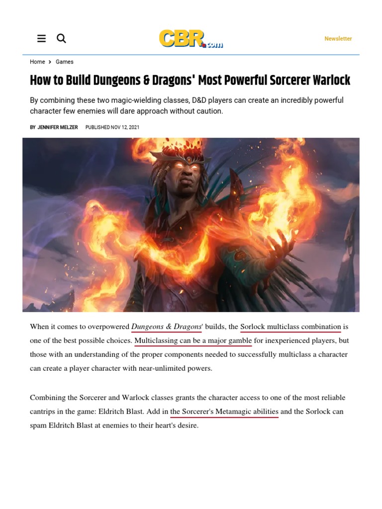 How To Build DnD's Most Powerful Sorcerer Warlock | PDF