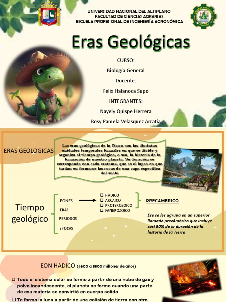 Eras Geologicas Exposicion...... | PDF | Cianobacterias | Geología