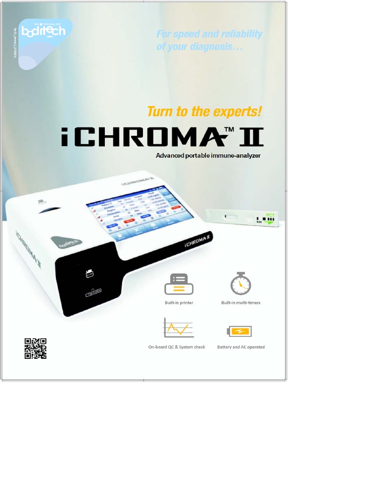 Ichroma II Portable Immunoassay Reader | PDF