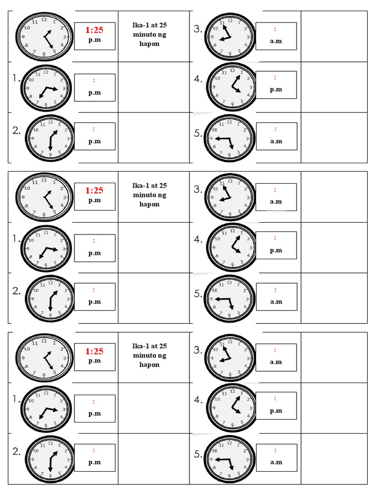 Math Analog Clock | PDF