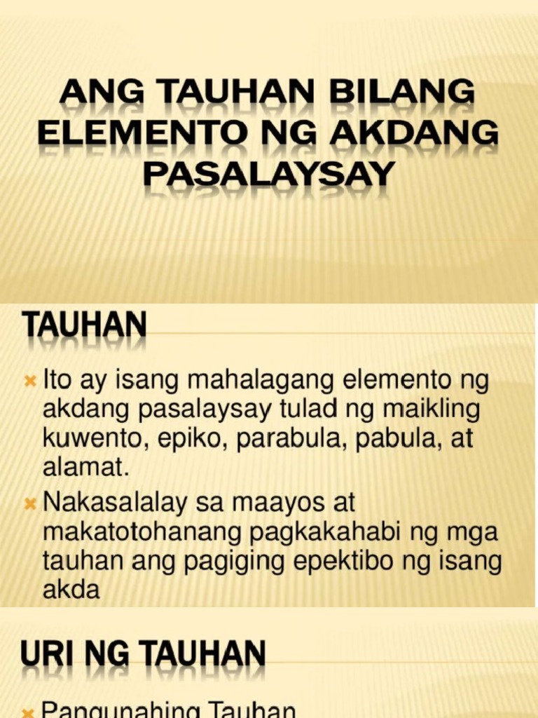 Uri NG Tauhan-Etimolohiya | PDF