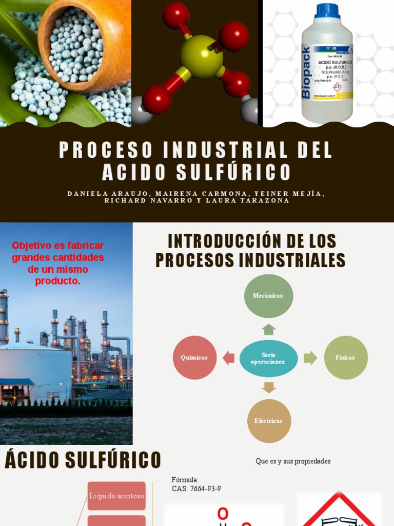 Proceso Industrial Del Acido Sulfúrico | PDF