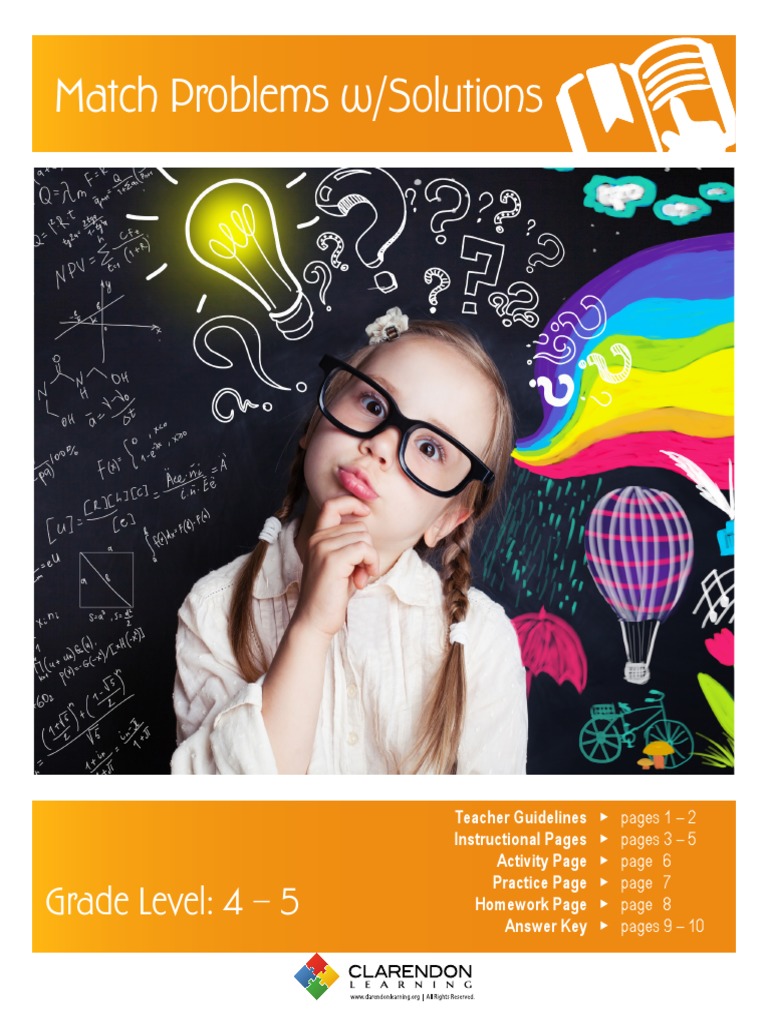 Match Problems With Solutions Lesson Plan | PDF