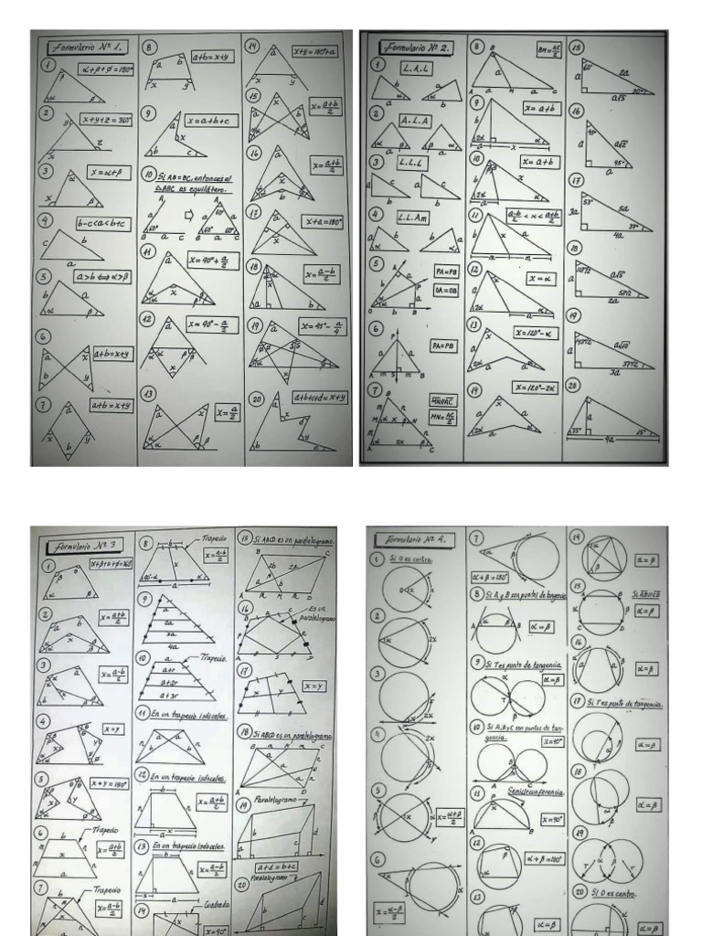 Formulas de Geometria | PDF