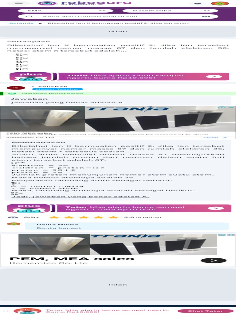 Diketahui Ion X Bermuatan Positif 2. Jika Ion Ters | PDF