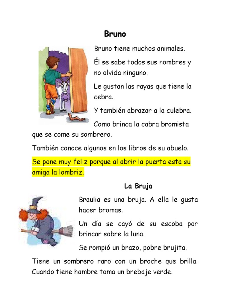 Cuentos Trabadas Ejercicios | PDF