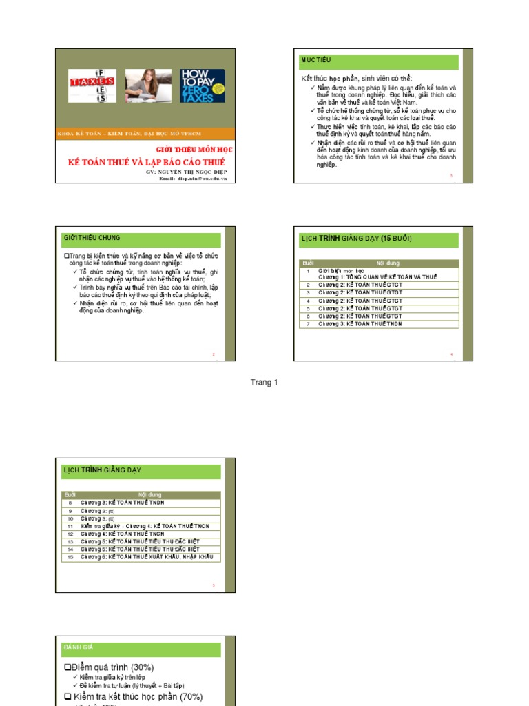 Slide KT Thue Va Lap Bao Cao Thue 0222 | PDF