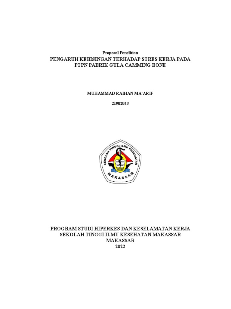 Proposal Muhammad Raihan Ma'arif | PDF