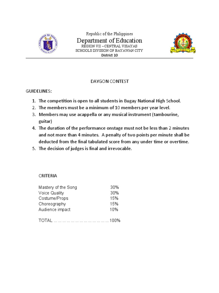 Daigon Contest | PDF