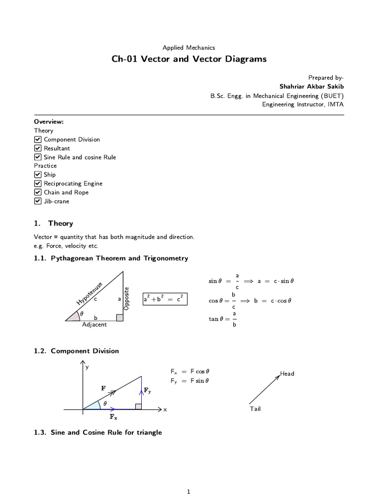 Applied Mechanics Full | PDF | Euclidean Vector | Crane (Machine)