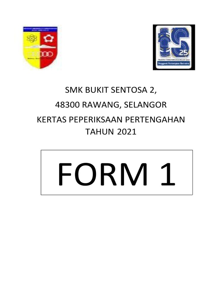 SMK Bukit Sentosa 2 Exam Paper 2021 | PDF