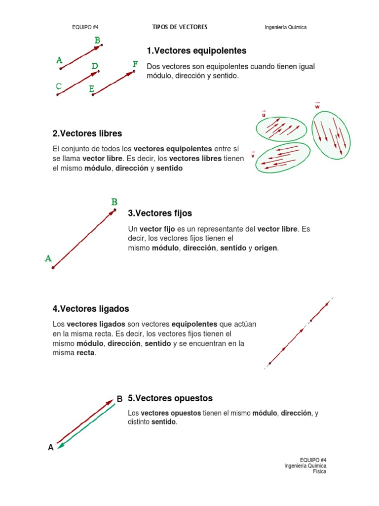 Tipos de Vectores | Descargar gratis PDF | Vector Euclidiano | Ortogonalidad