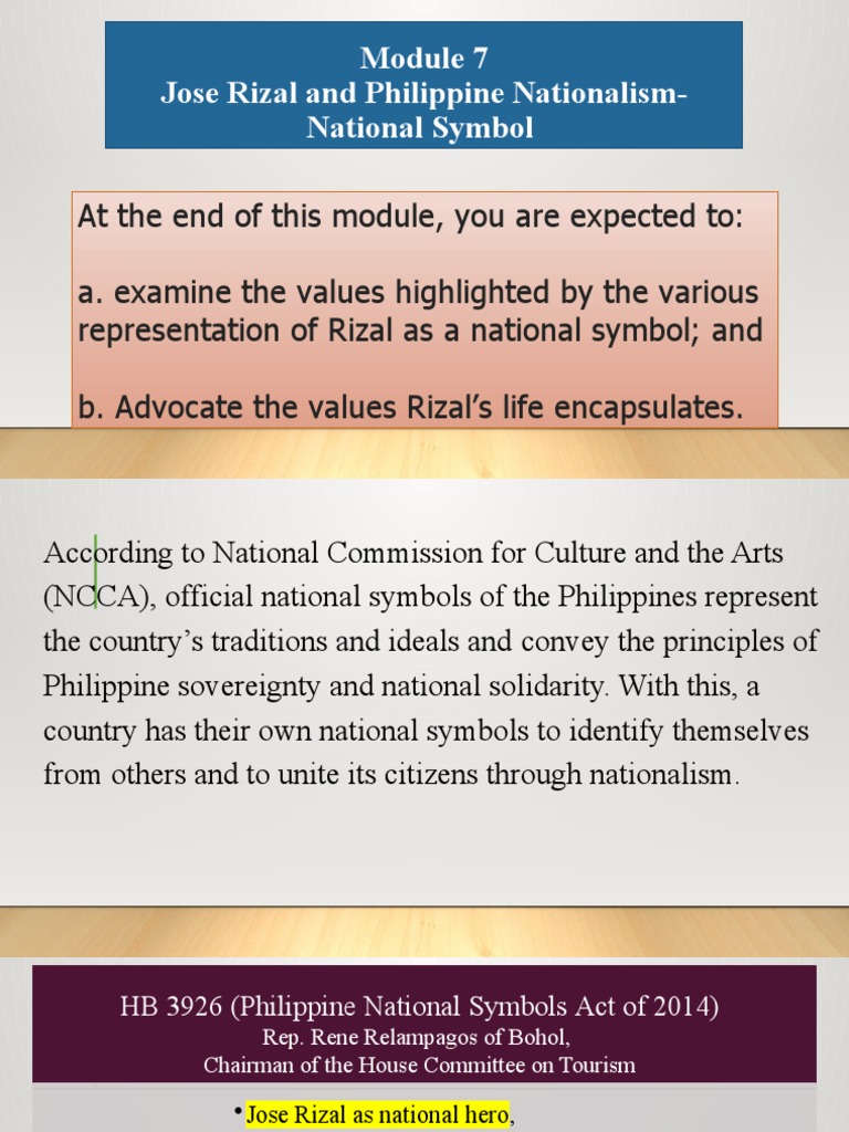 Module 7. Jose Rizal and Philippine Nationalism-National Symbol-2 | PDF | Philippines