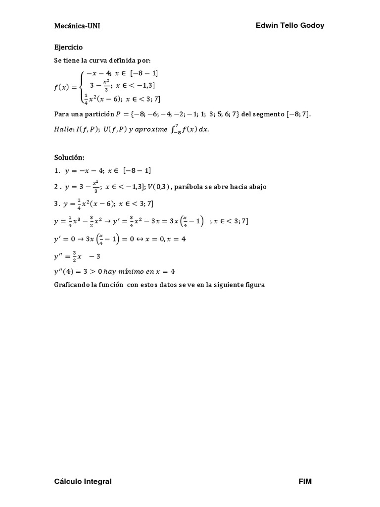 Ejemplo Suma de Rieman - 2023-01 | PDF | Integral | Zona