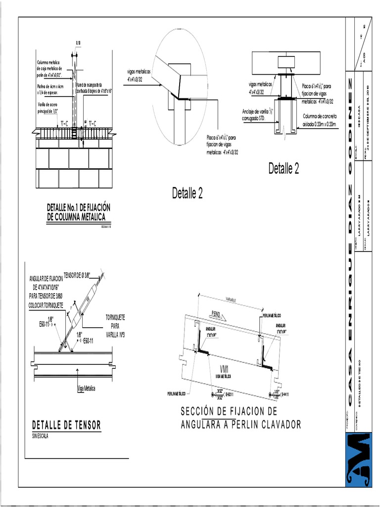plano c&p-DETALLE DE TECHO | PDF | Ingeniería de Edificación ...