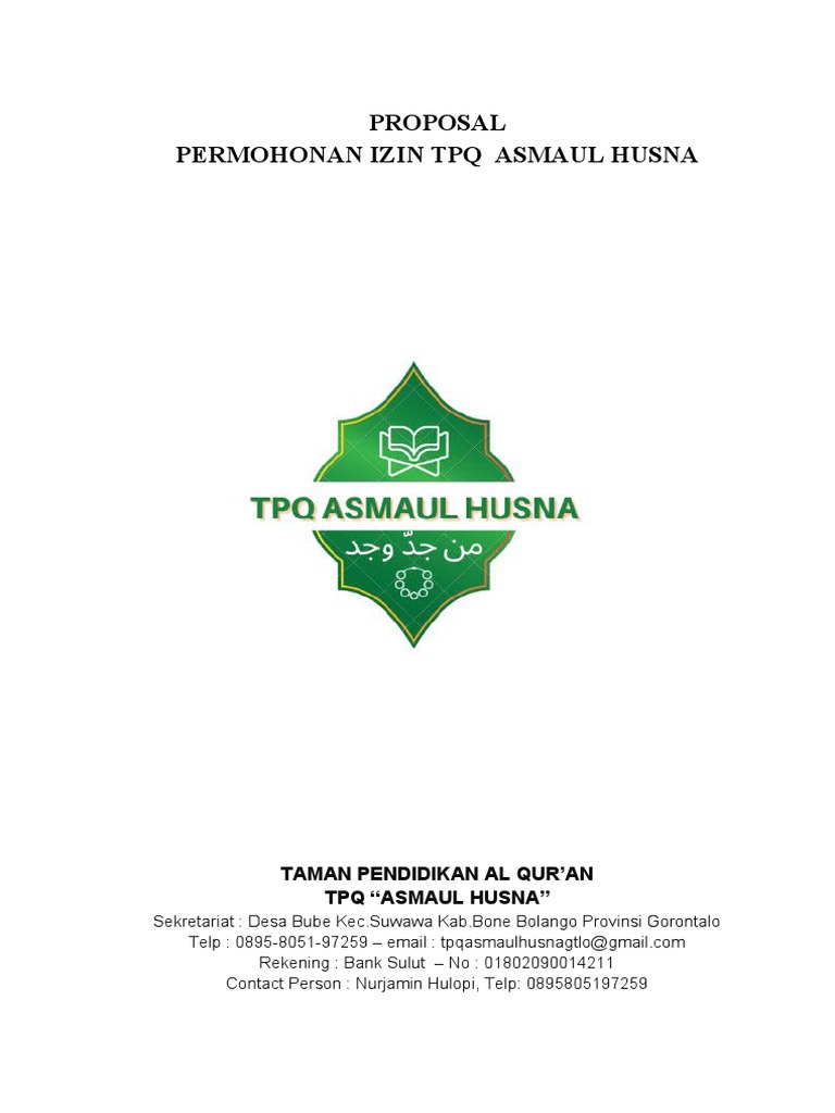 Proposal Pembangunan Gedung TPQ | PDF