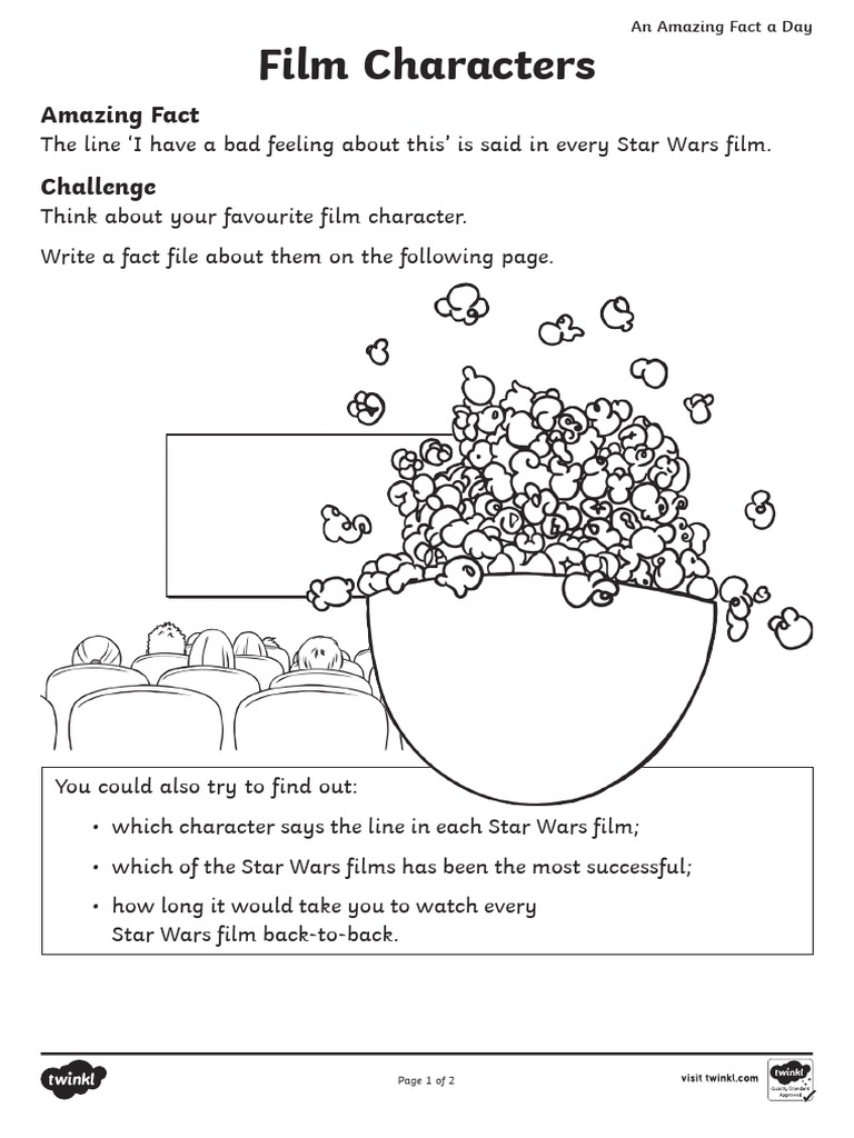 Film Character Review Activity Sheet - Ver - 1 | PDF