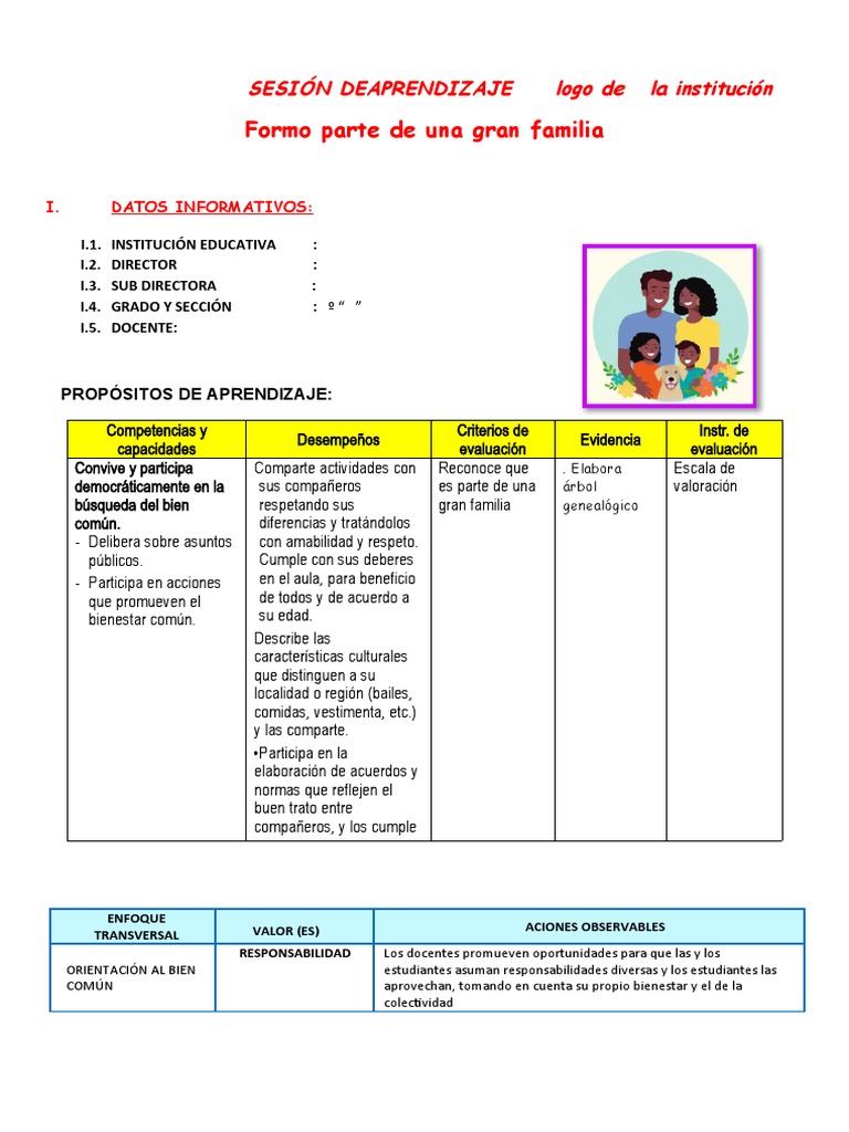VIERNES TUTORIAFormo Parte de Una Gran Familia | PDF
