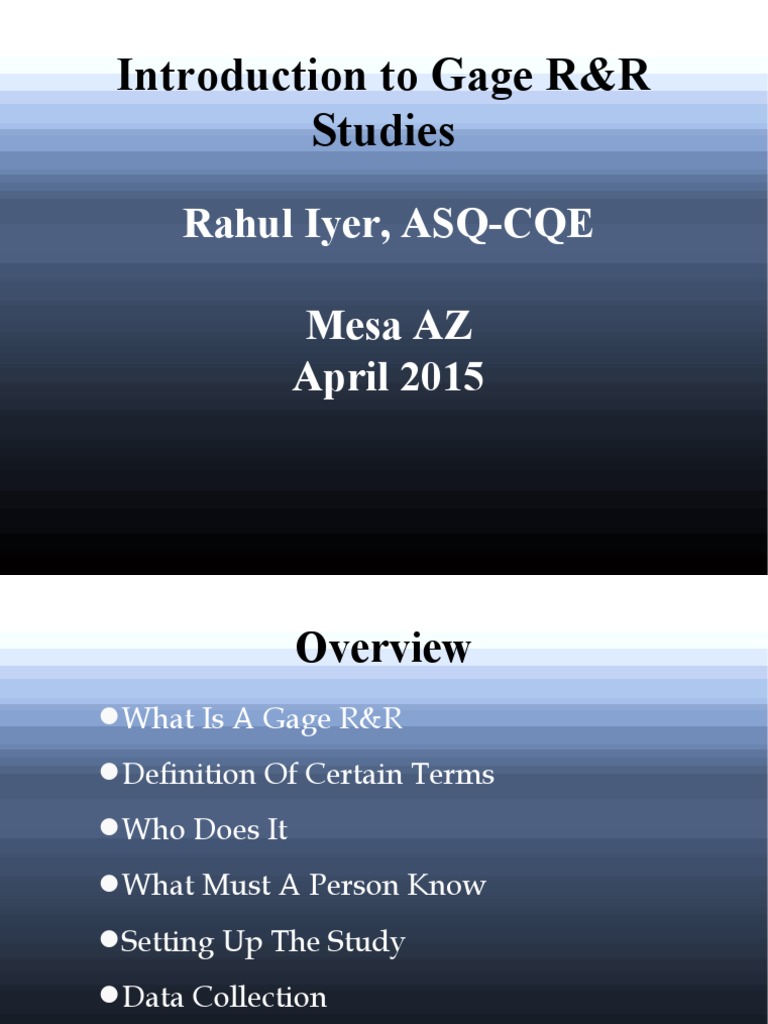 Dokumen Tips Introduction To Gage Rr Pdf Statistical Theory
