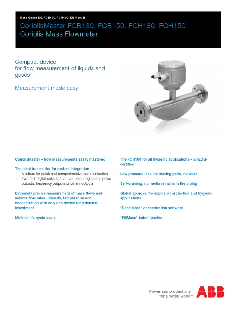 ABB Flowmeter | Download Free PDF | Flow Measurement | Density