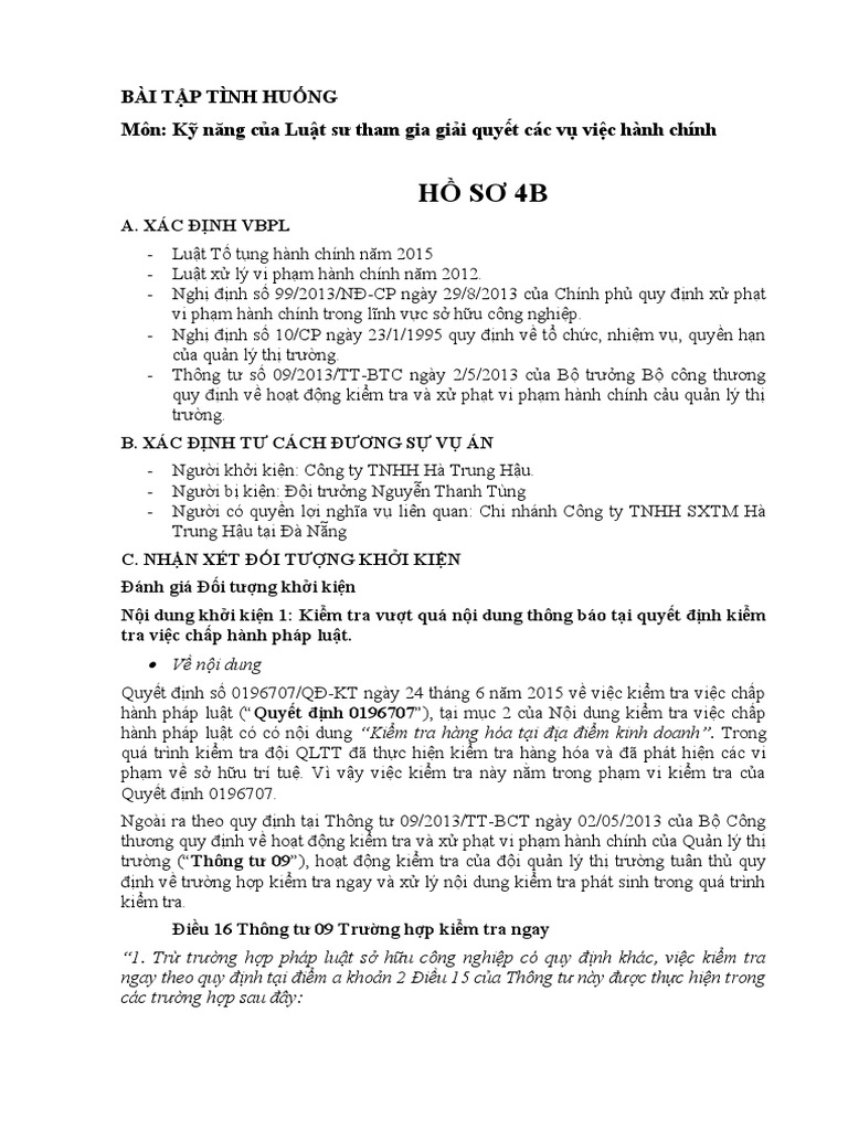 Hồ sơ HC 4A,4B | PDF