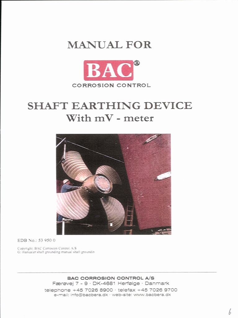 Manual For BAC Shaft Earthing Device | PDF