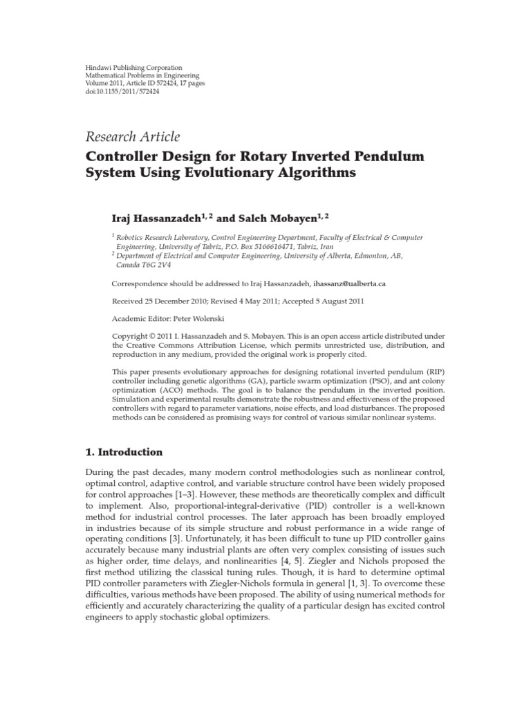 Controller Design For Rotary Inverted Pendulum Sys | PDF | Control ... Controller Design For Rotary Inverted Pendulum Sys | PDF | Control ...
