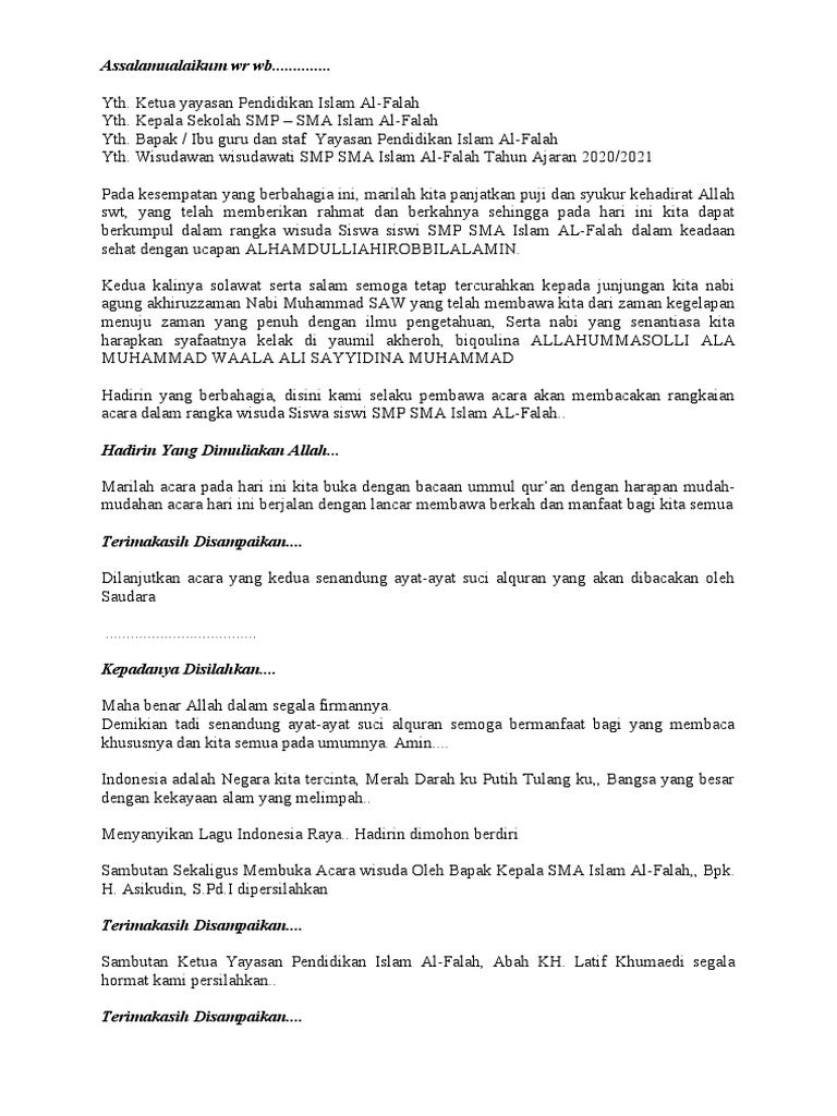 MC Wisuda | PDF