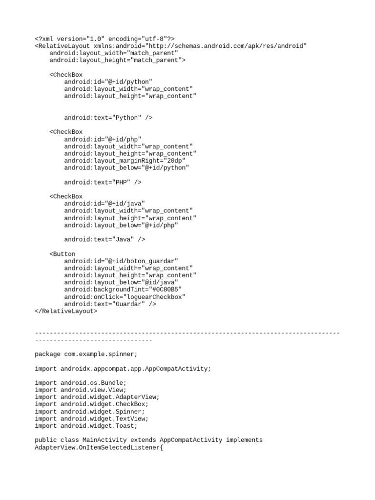 Checkbox | PDF | Android (Operating System) | Php
