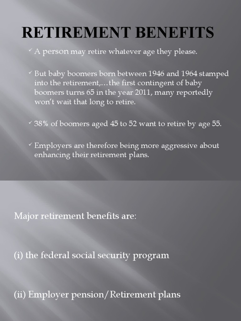 Retirement Benefits | PDF | Pension | Social Security (United States)