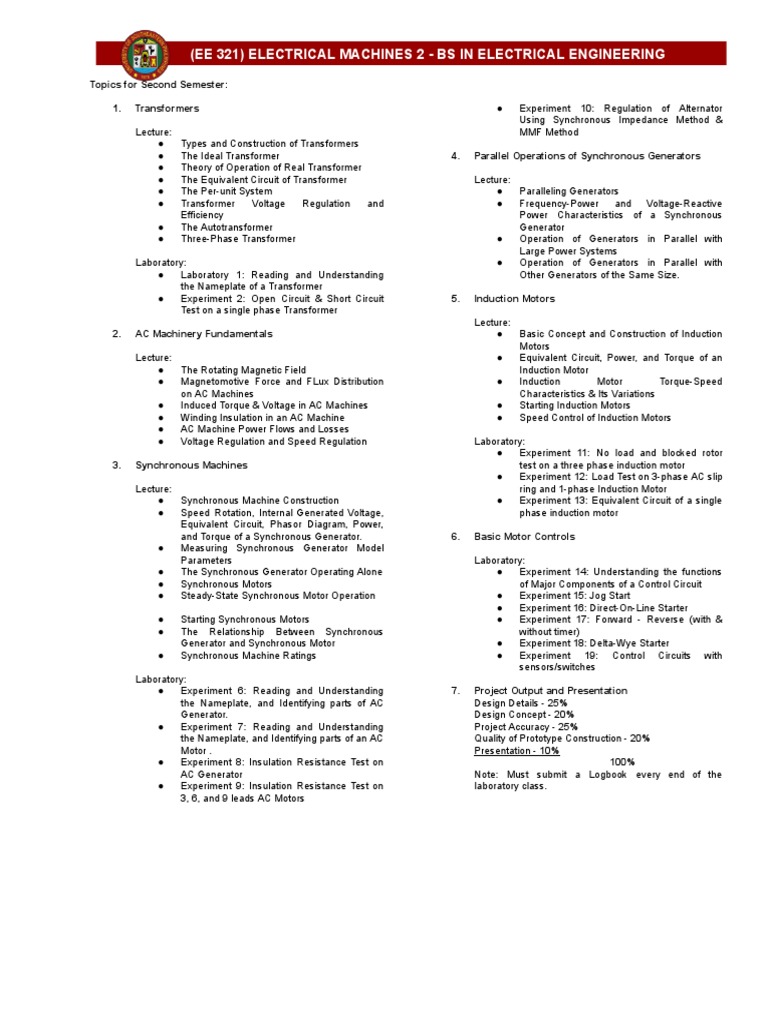Electrical Machine 2 - Google Docs | PDF | Transformer | Electric Motor