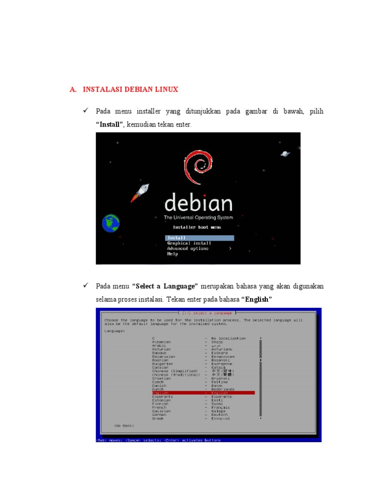 Instalasi Sistem Operasi Jaringan (Linux Debian) | PDF