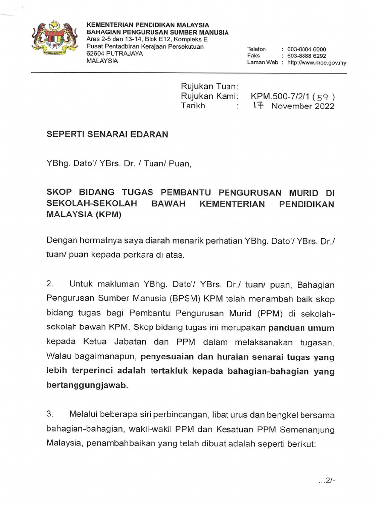 Surat Edaran PPM | PDF