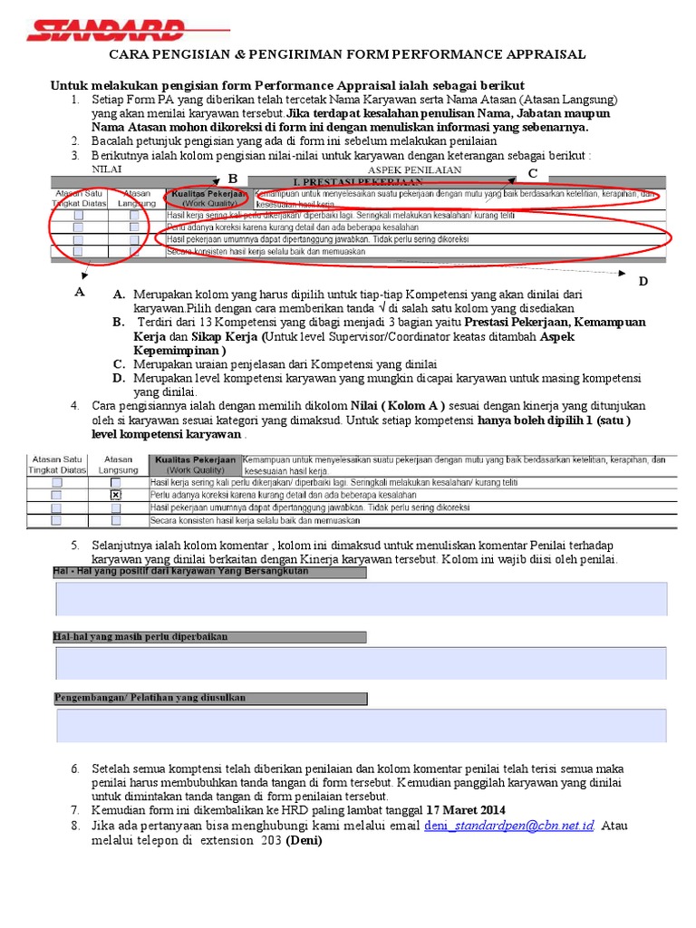 Panduan Pengisian Form PA | PDF