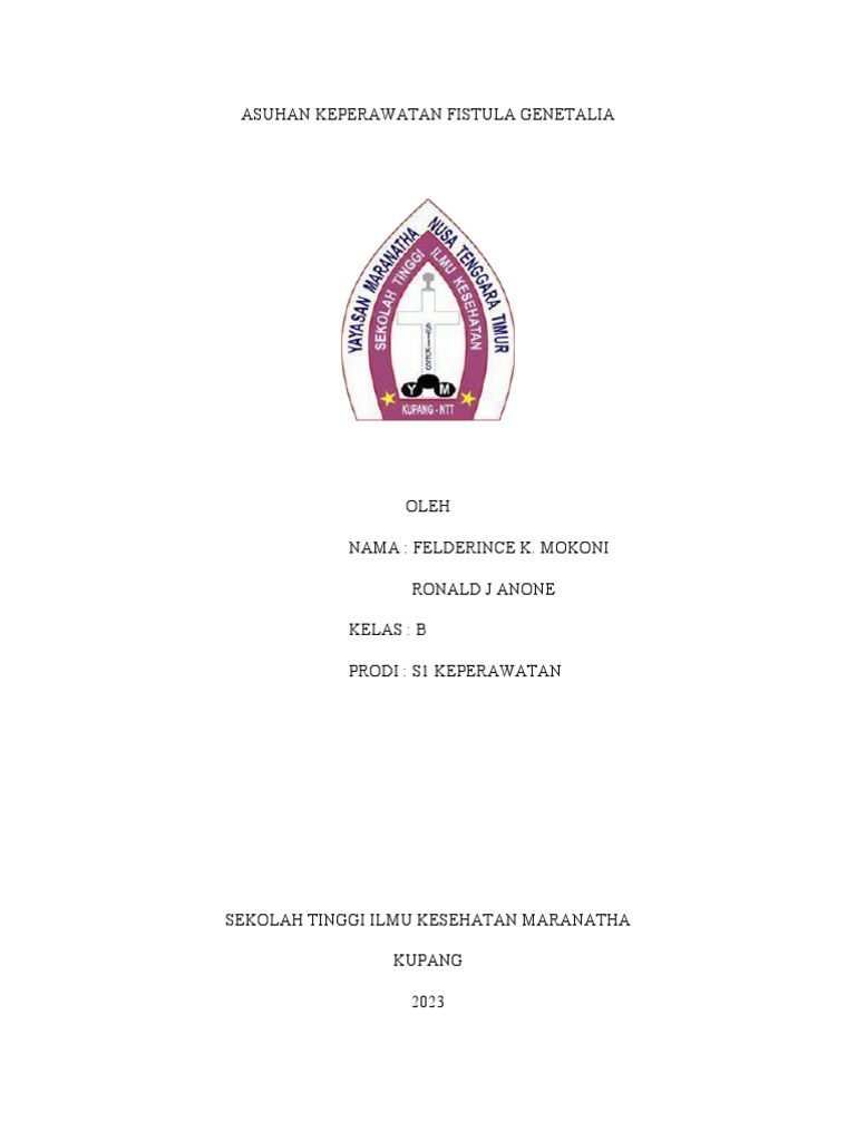 Asuhan - Keperawatan - Fistula - Genetalia (1) Efer Titin | PDF
