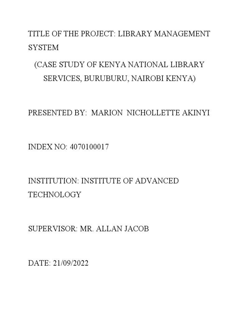 Library Management System | PDF | Libraries | Books