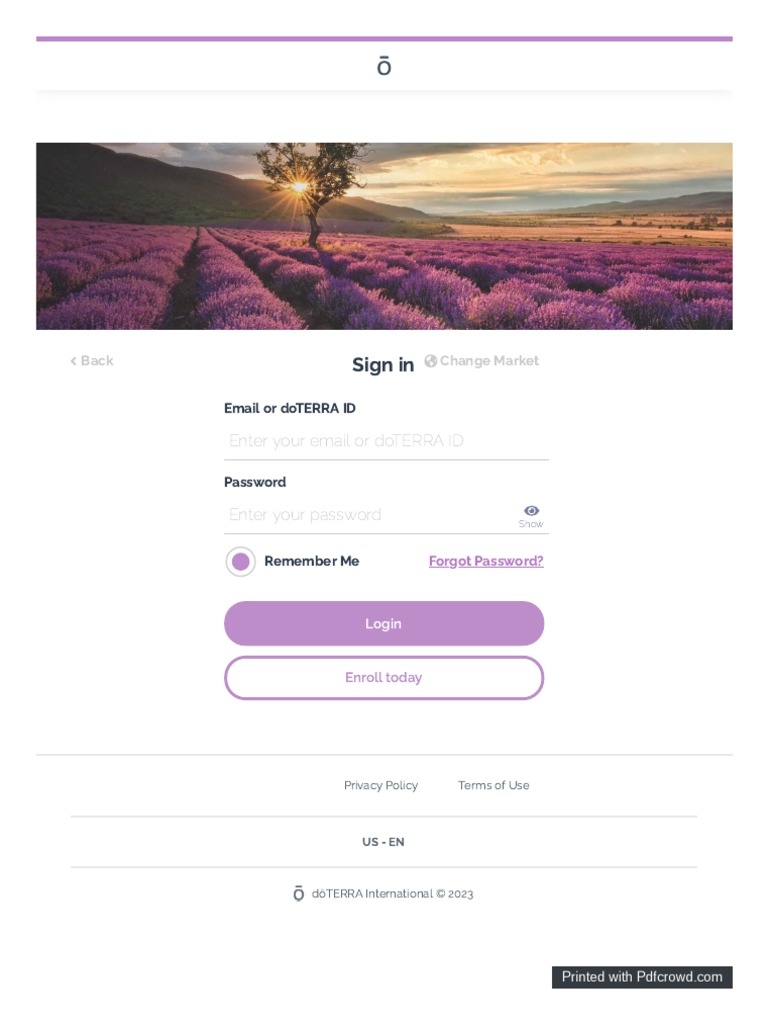 doTERRA MyOffice Login Instructions | PDF
